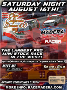 OLGA’S CALIFORNIA DREAM 100 AND MODIFIED THUNDER AT MADERA SPEEDWAY ...